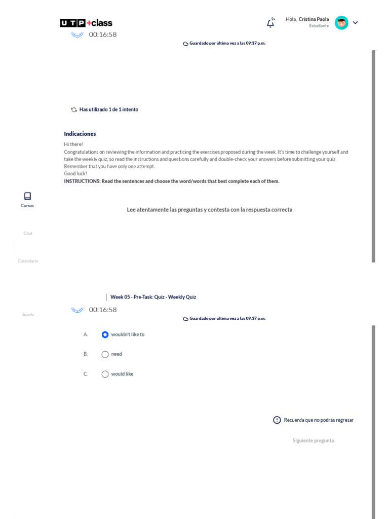 UTP+class __ Evaluaciones3 | PDF