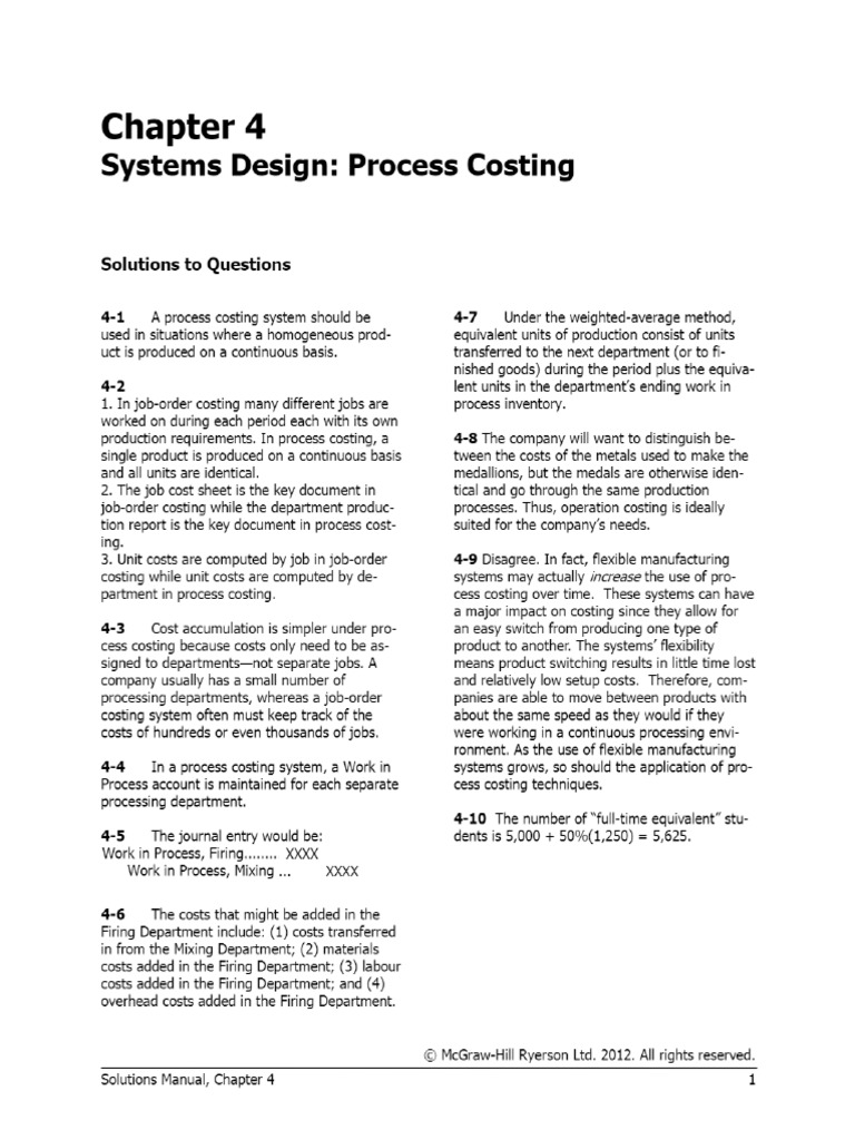 Chapter 4 Managerial Accounting 17e Solutions | PDF