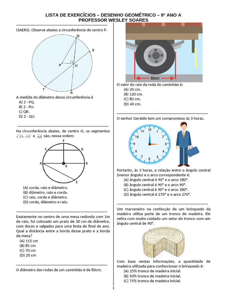 D11 (9º ANO - Mat.) - Blog Do Prof. Warles | PDF