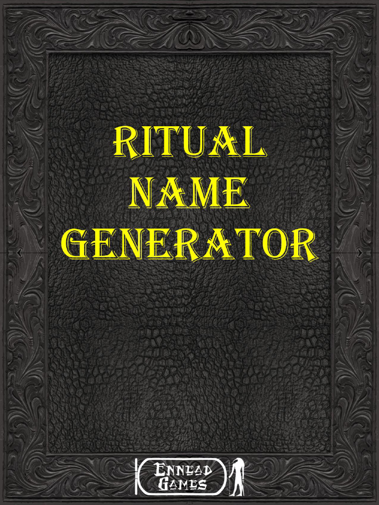 Ritual Name Generator | PDF