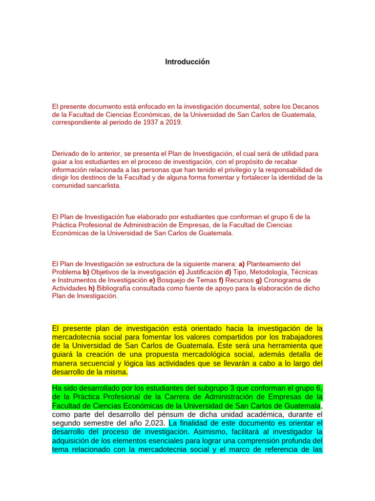 Introduccion Ejemplo | PDF | Social Science