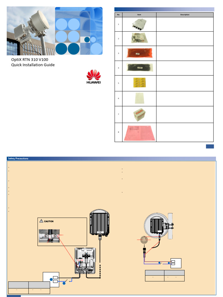 RTN 310 V100 Quick Installation Guide 07 | PDF