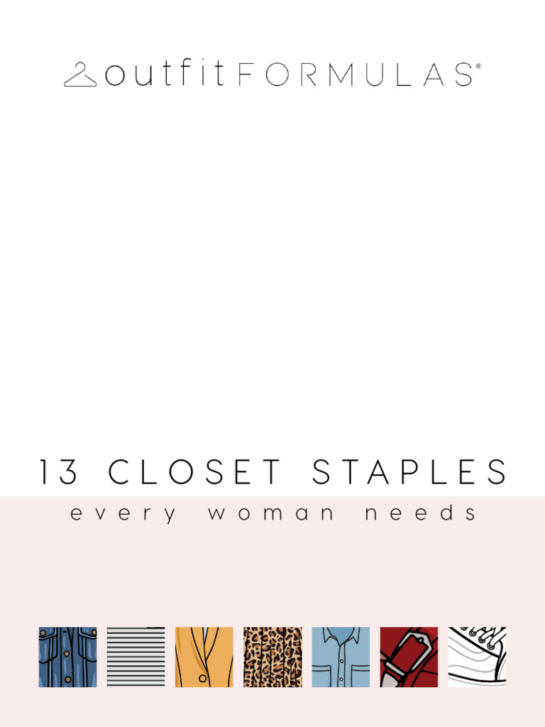 Outfit Formulas 13 Closet Staples Ebook | PDF
