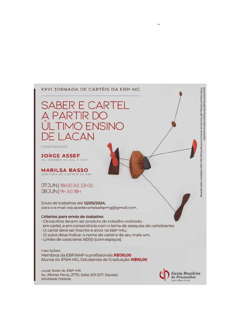 Brochura Xxvi Jornada de Cartéis 2024 | PDF
