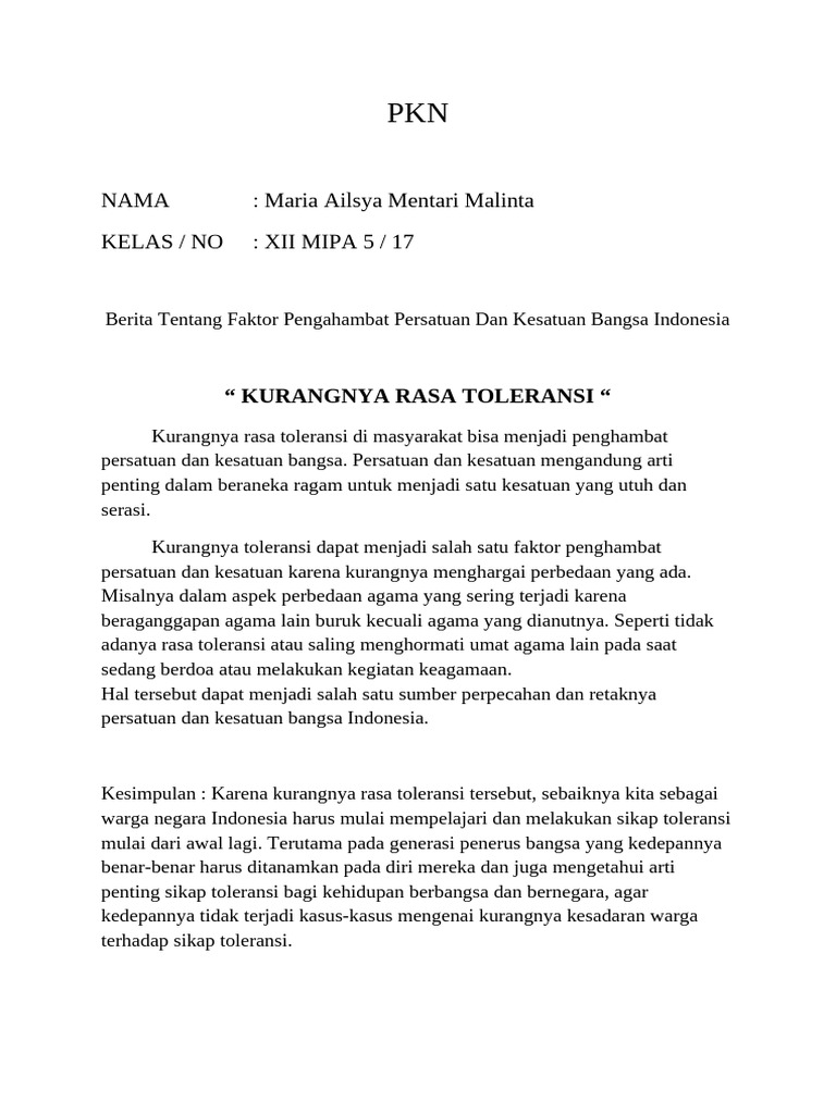 PPKN Mentari | PDF