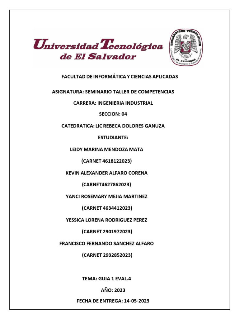 Guía - Grupal - 1 - Unidad - IV.. | PDF