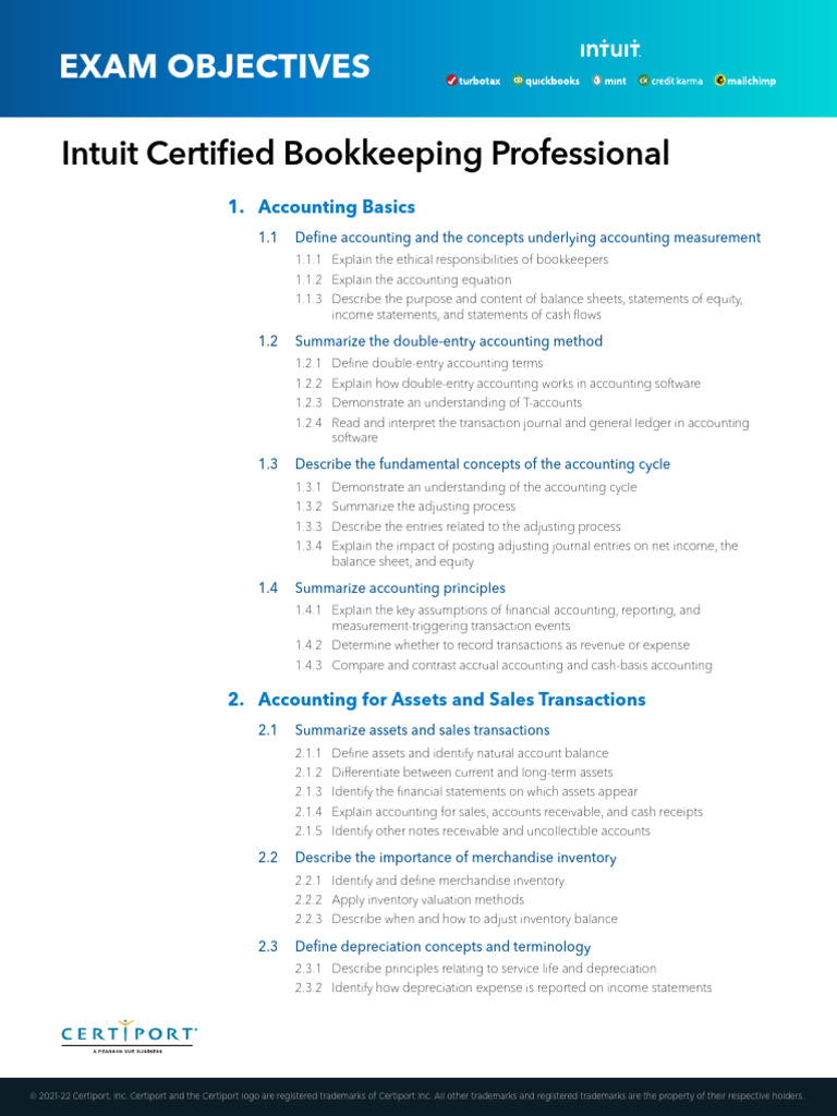 Intuit Bookkeeper OD 0122 | PDF