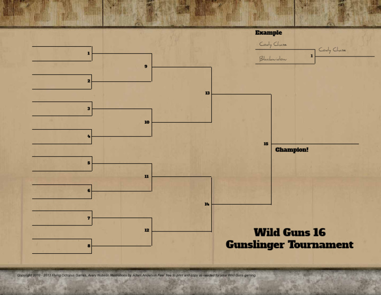 16 Gunslinger Tournament Brack | PDF