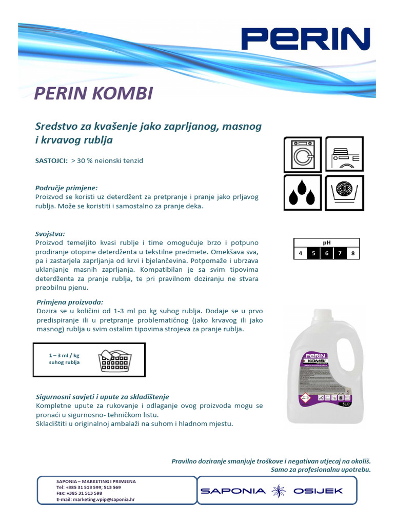 Tehnicka Uputa Perin Kombi | PDF