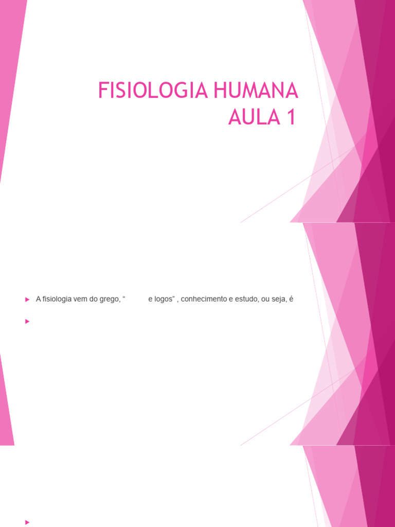 Fisiologia Humana Aula 1 | PDF