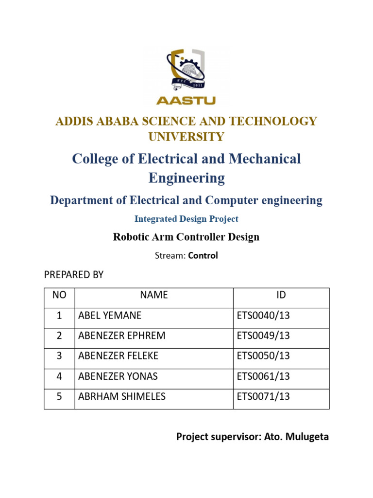 Robotic Arm Controller Desig Edited | PDF