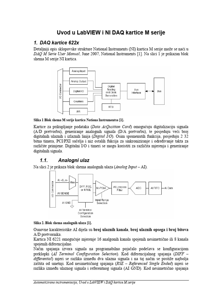 Uvod U LabVIEW I NI DAQ M Serije | PDF