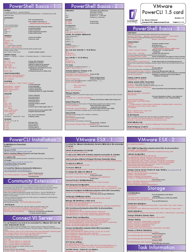 PowerCLI Reference v01 | PDF | Virtual Machine | Computer Architecture