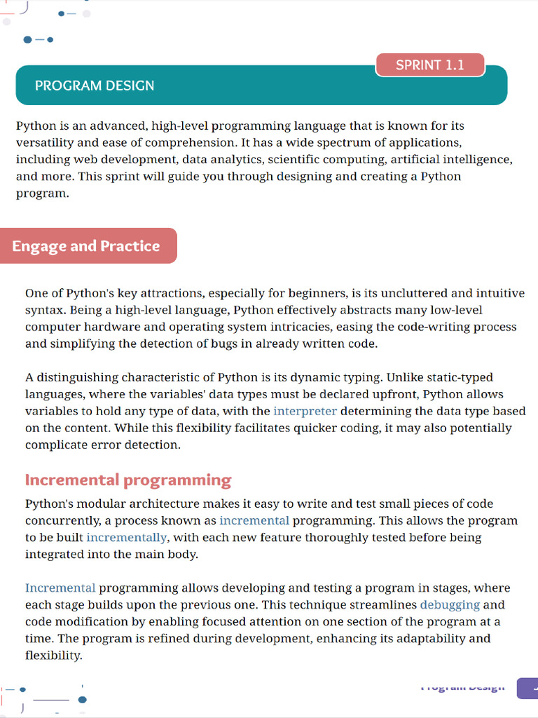 Engage and Practice: Incremental Programming | PDF