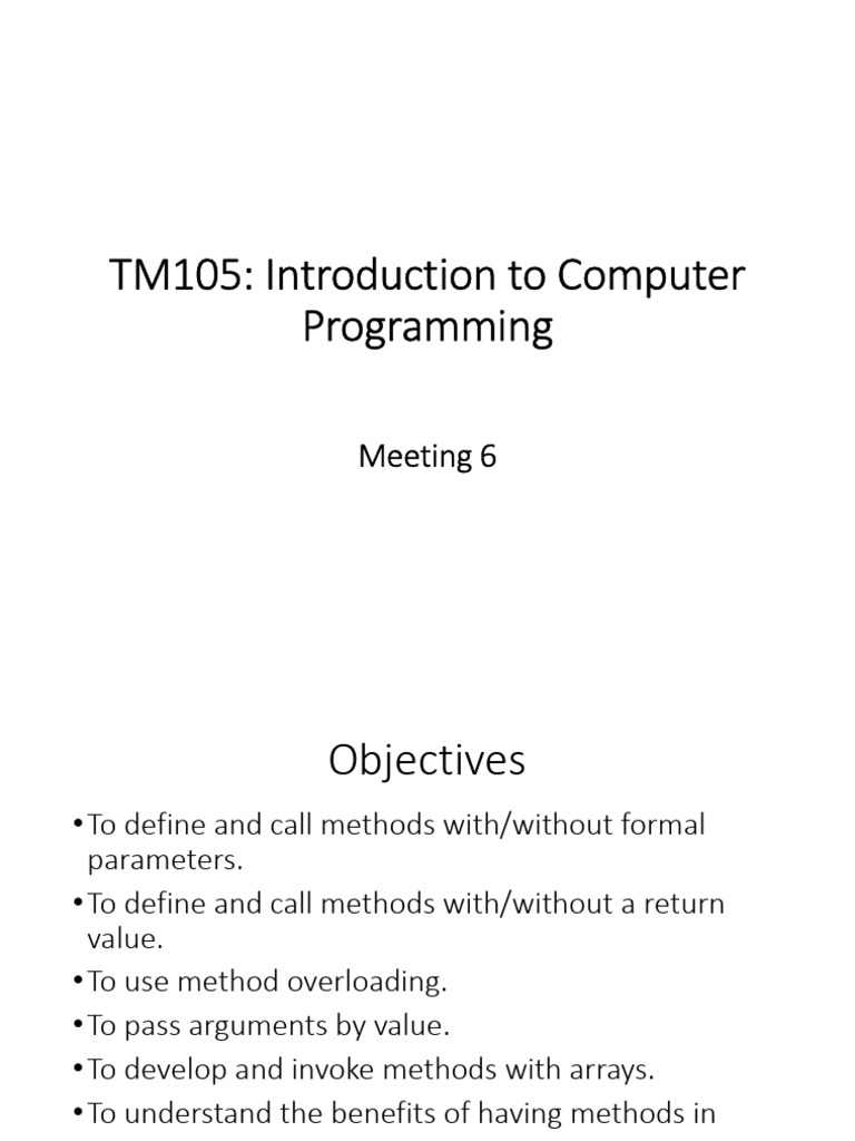 TM105 Meeting6 Slides | PDF