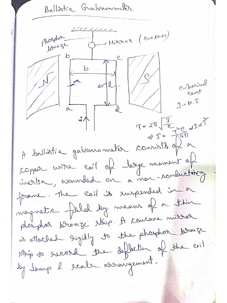 Ballistic Galvanometer | PDF