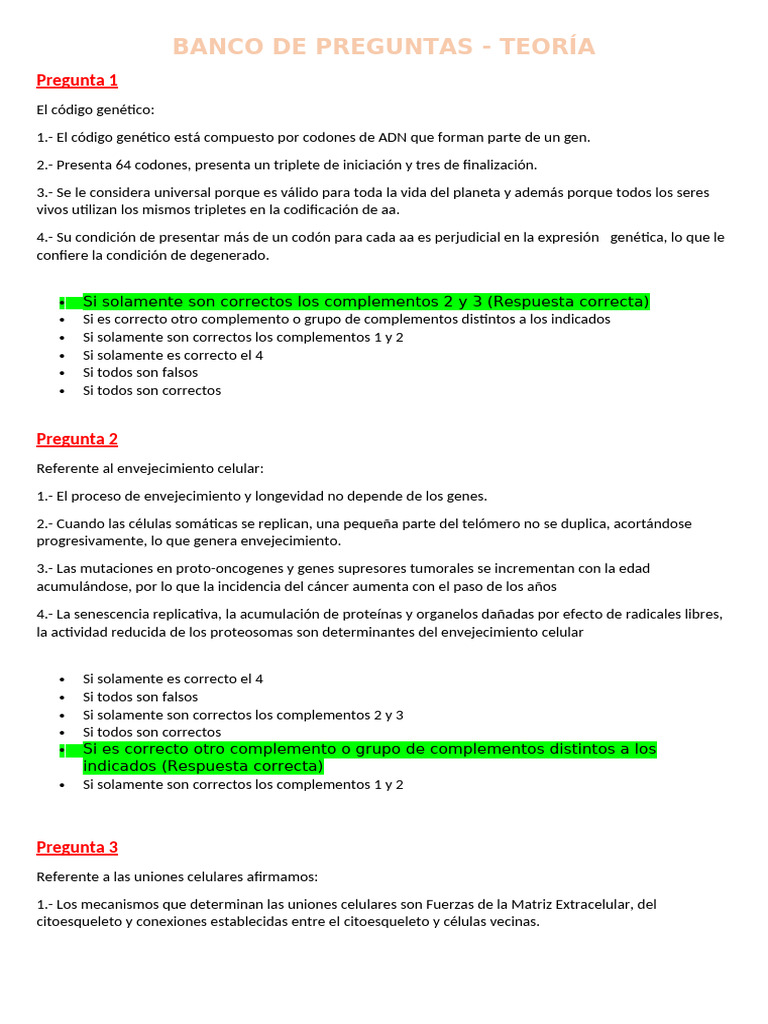 Banco de Preguntas | PDF