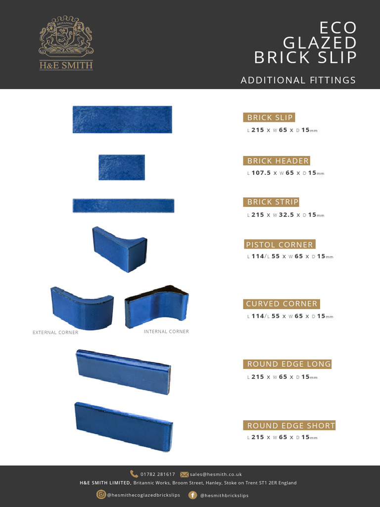 Brick Slip Additional Fittings | PDF