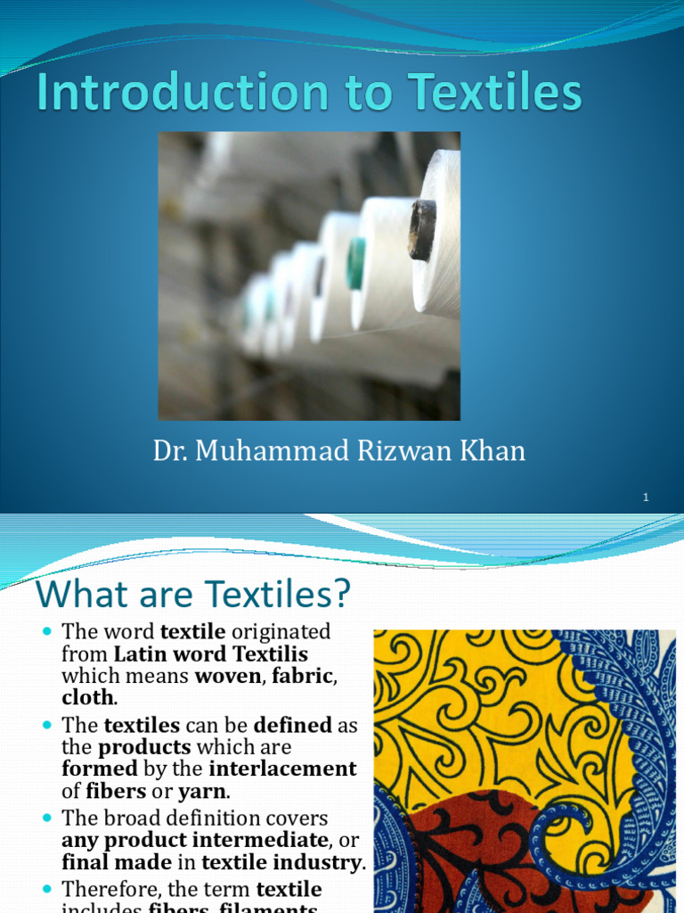 Introduction To Textiles | PDF | Textiles | Science & Mathematics