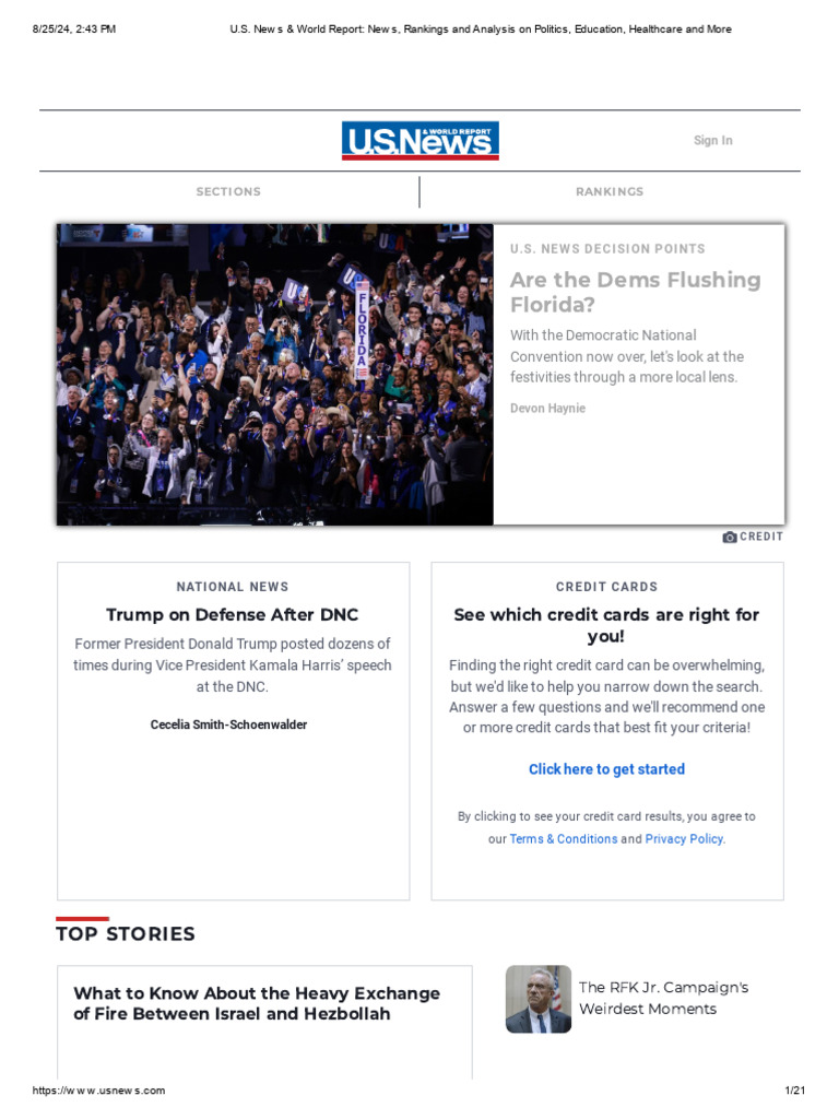 U.S. News & World Report - News, Rankings and Analysis On Politics ...