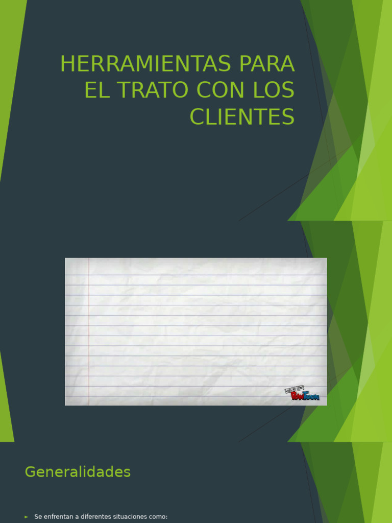HERRAMIENTAS PARA EL TRATO CON LOS CLIENTES | PDF