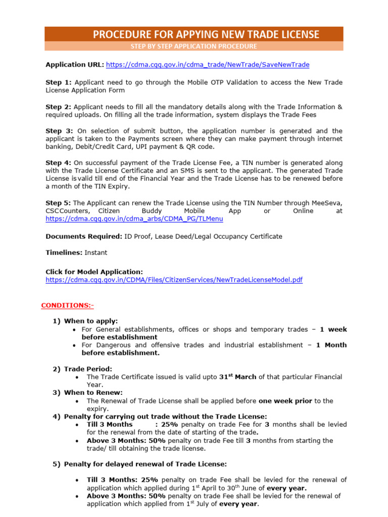 New Trade License Application Guide | PDF | Payments