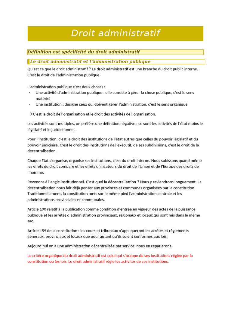 Droit Administratif | PDF