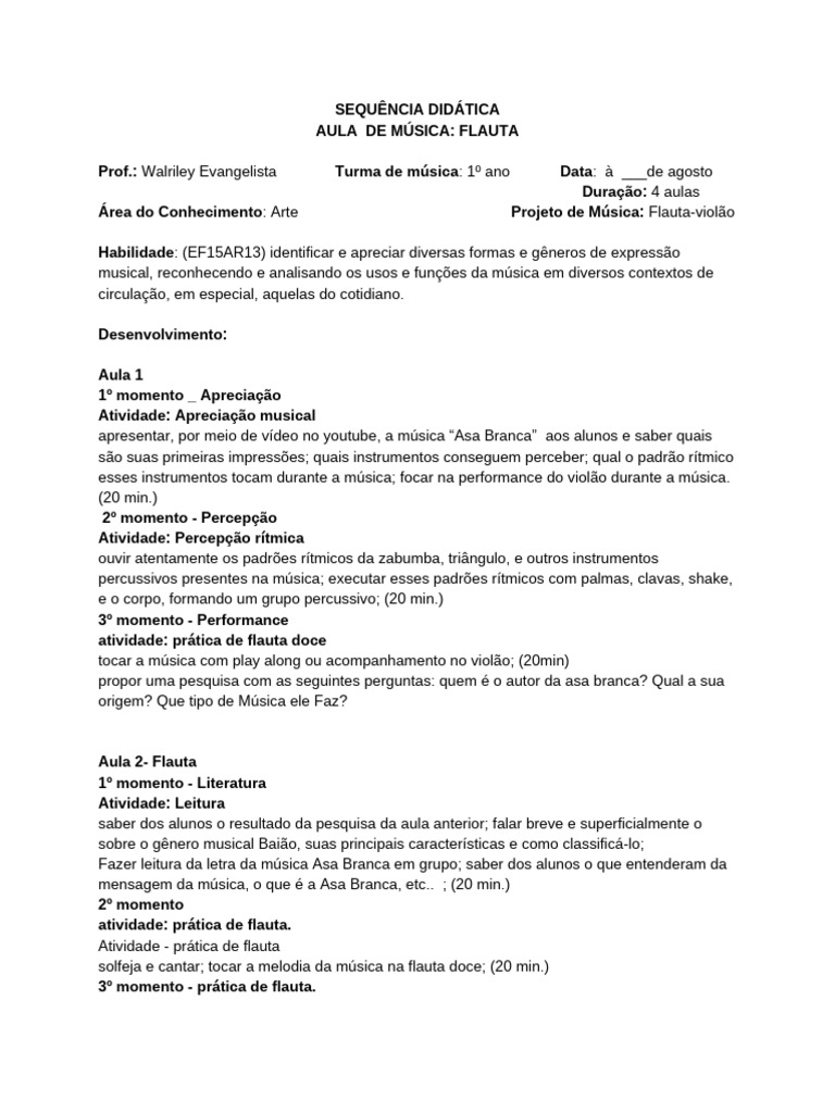 Sequencia Didática | PDF