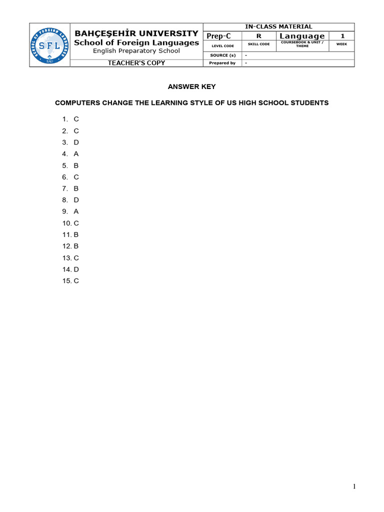 Computers Change The Learning Style TC | PDF