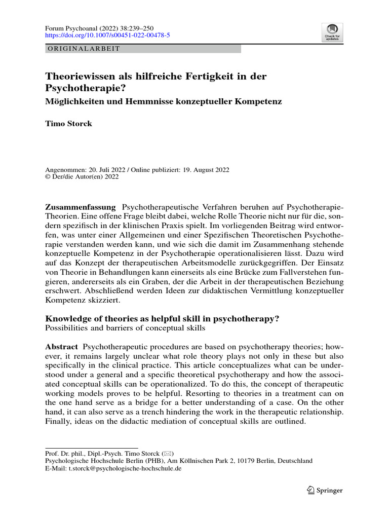 2022-09-02 Theoriewissen Als Hilfreiche Fertigkeit in Der ...