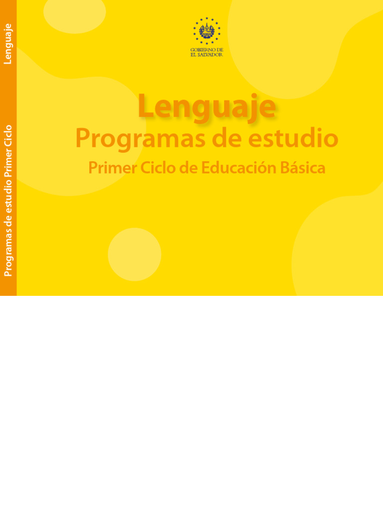 Programa I Ciclo Lenguaje | PDF