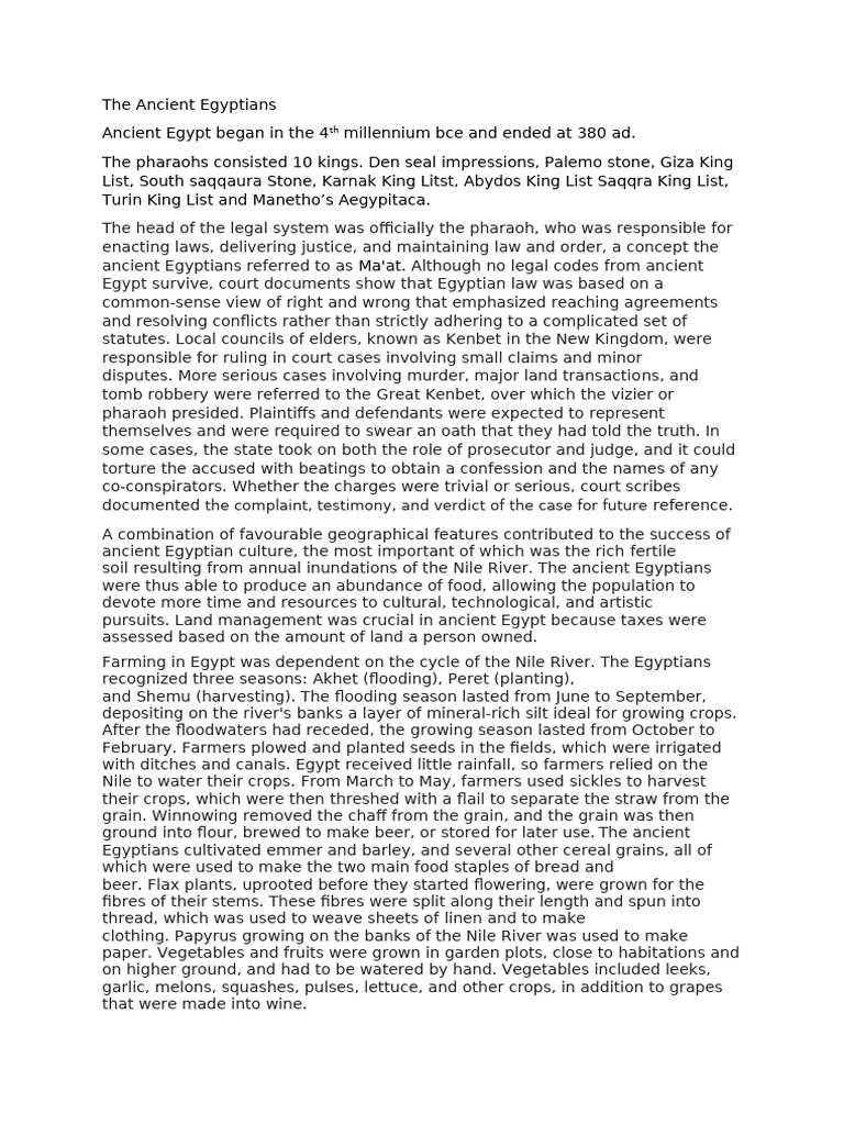 Egypt Homework | PDF