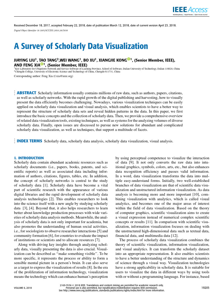 A Survey of Scholarly Data Visualization | PDF