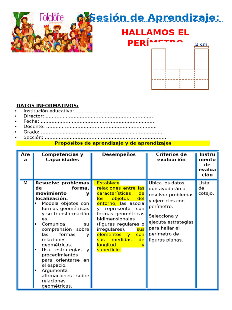 3° Sesión Día 3 Mat Hallamos El Perímetro | PDF