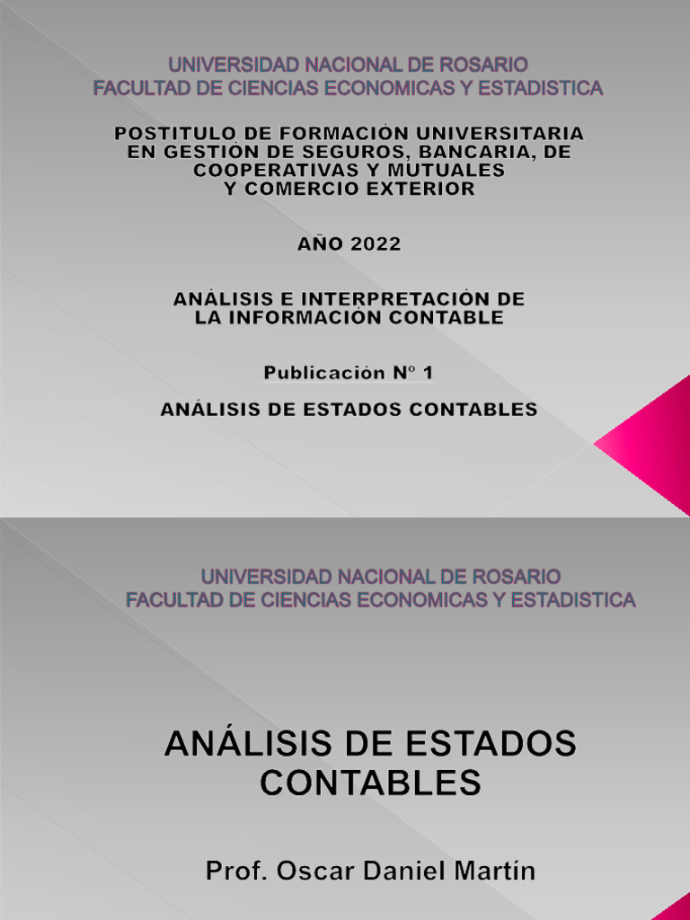 Analisis Estados Contables Teoría Ratios OM 2020 | PDF