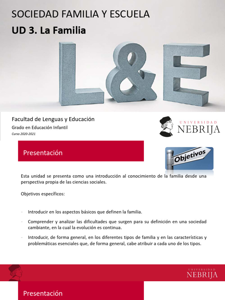 Unidad Didáctica 3 - La Familia | PDF