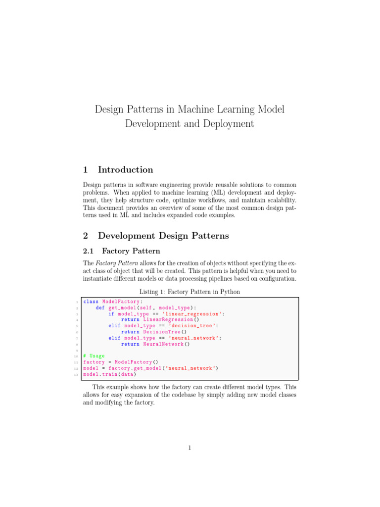 ML Design Pattern | PDF