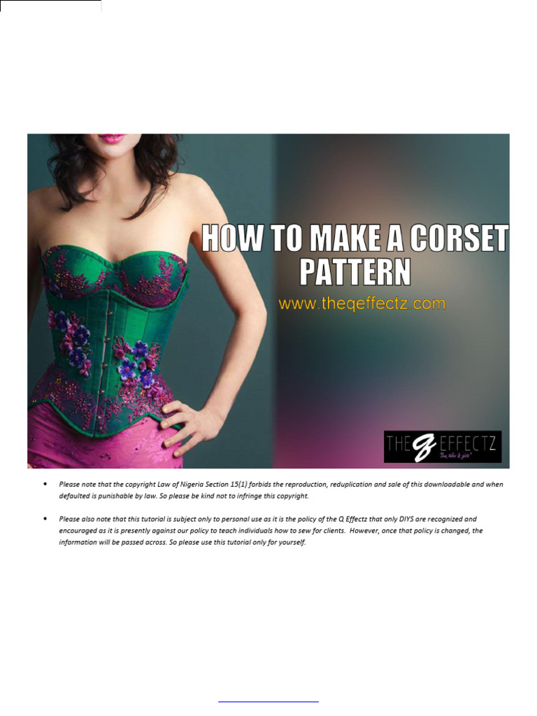 How To Make A Corset Pattern-1 | PDF