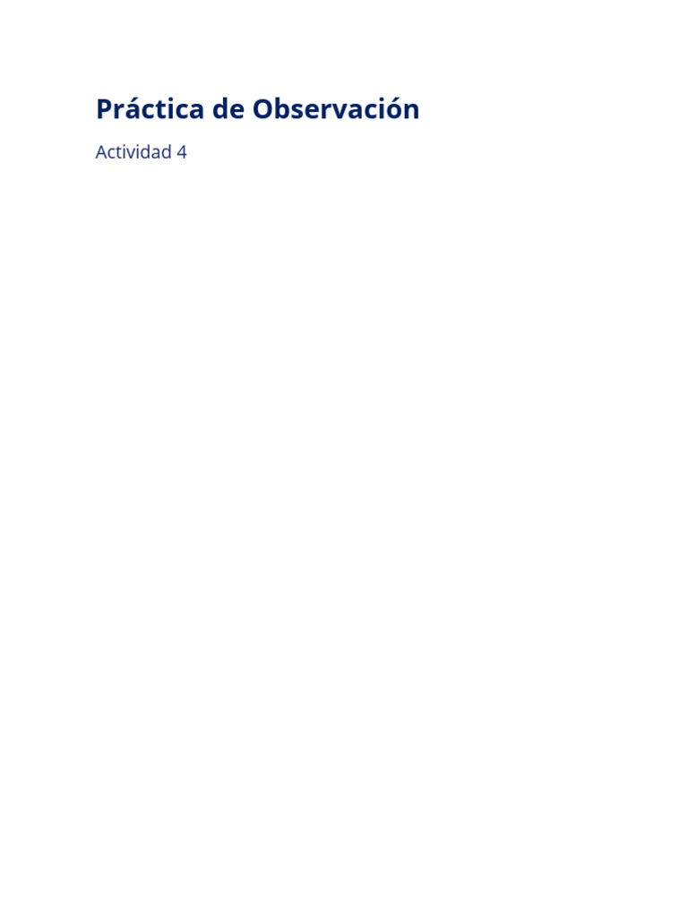M4 Practica de Observación - Ipp | PDF