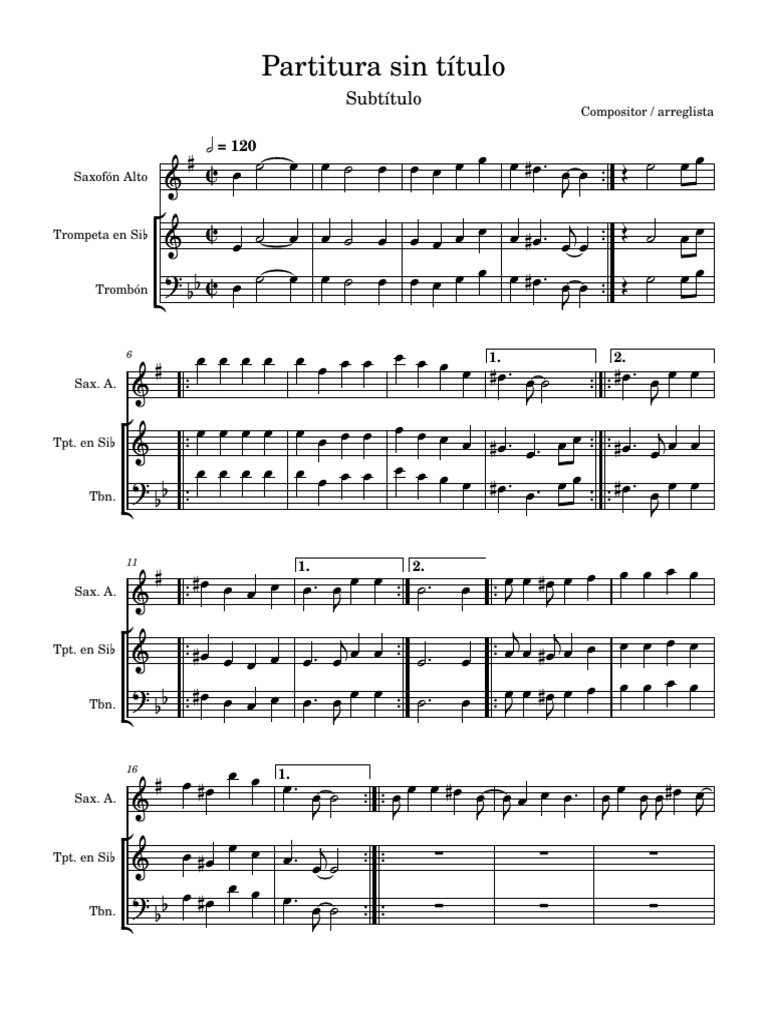 Partitura Sin Título | PDF