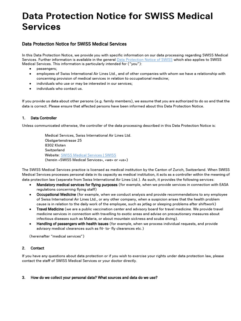 LXM - Data Protection Notice | PDF