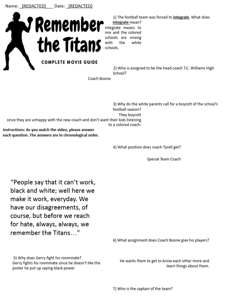 Remember The Titans | PDF