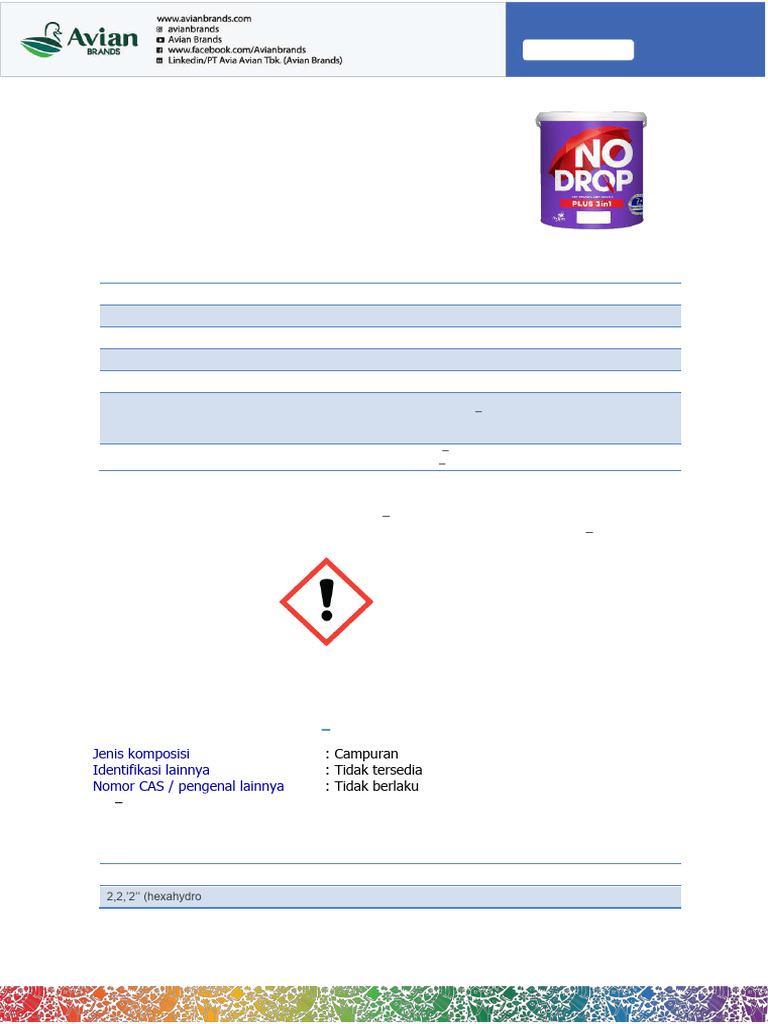 MSDS No Drop Plus 3in1 - Compressed | PDF