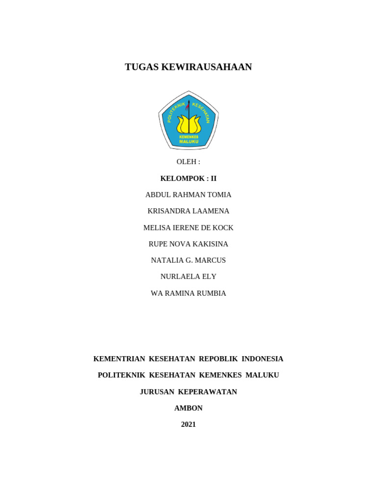 Tugas Kewirausahaan Kel 2 | PDF