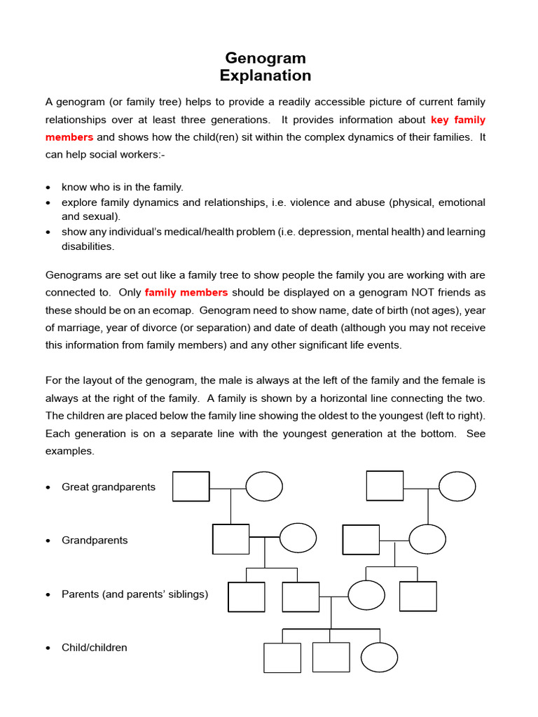 Genogram Guide 07102022 | PDF