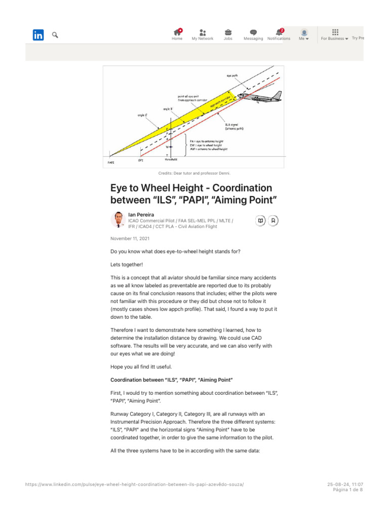 Eye To Wheel Height - Coordination Between "ILS", "PAPI", "Aiming Point ...