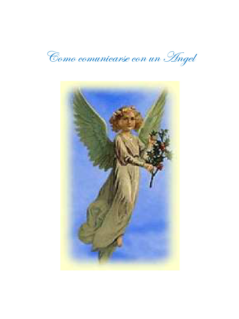 Como Comunicarse Con Un Angel | PDF Como Comunicarse Con Un Angel | PDF
