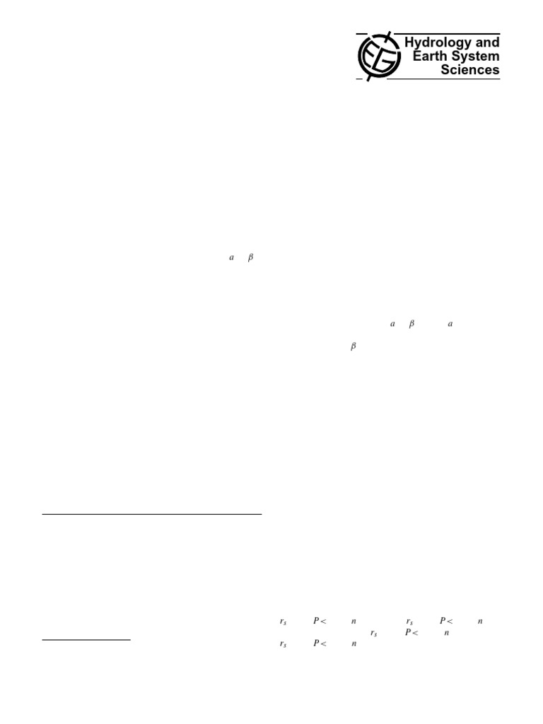 On The Calculation of The Topographic Wetness Index: Evaluation of Different Methods Based On ...