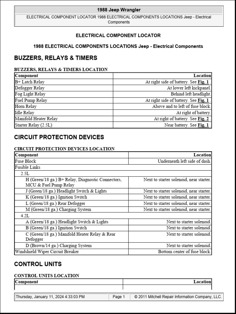 Electrical Component Locator | PDF | Relay | Technology & Engineering