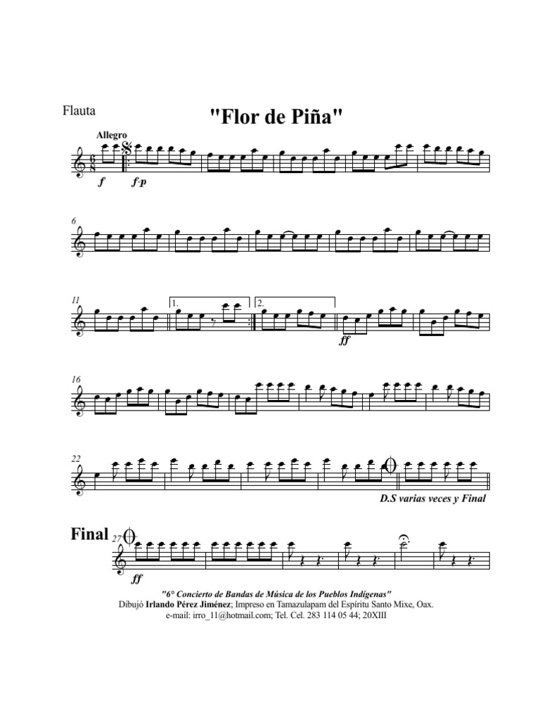 FLOR DE PIÑA - Partes | PDF